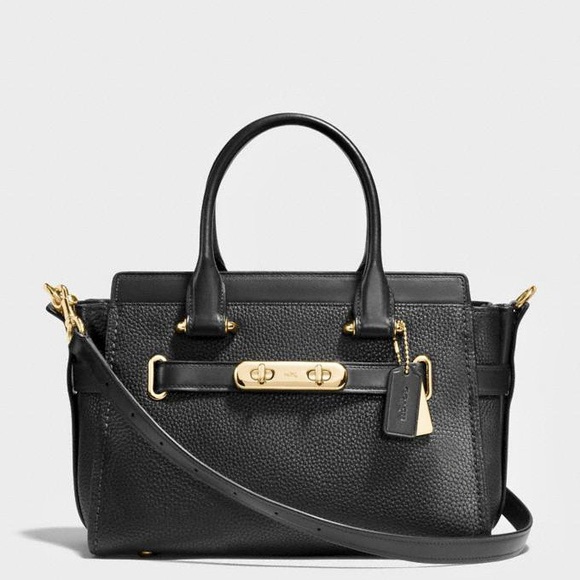 Coach | Bags | Coach Swagger 27 Black Crossbody Bag Satchel | Poshmark